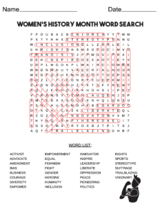 Women's History Month Word Search | Free Printable PDF
